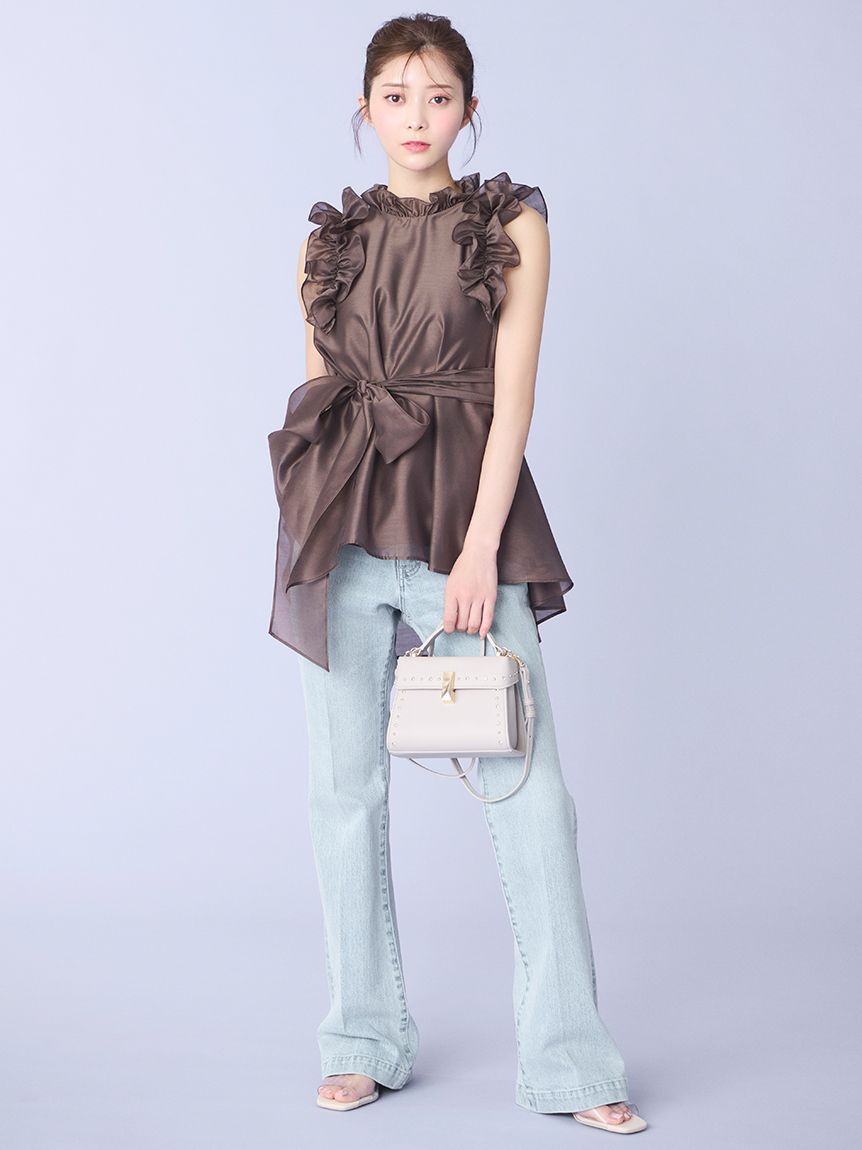ハイウエストフレアデニムパンツ(ロングパンツ)|PANTS(パンツ ハイウエストフレアデニムパンツ(ロングパンツ)|PANTS(パンツ
