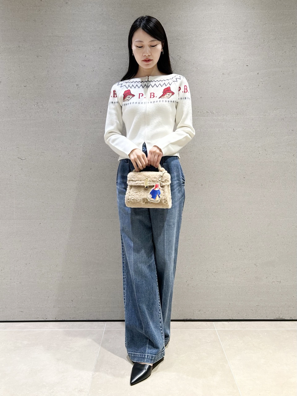 パディントン(TM)×CELFORD】ダブルジャガードジップカーディガン