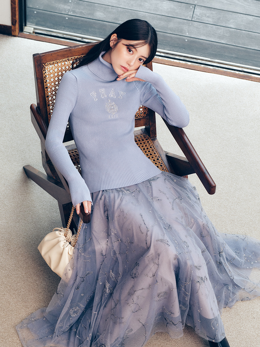 エトワールエンブロイダリーチュールスカート(ロングスカート