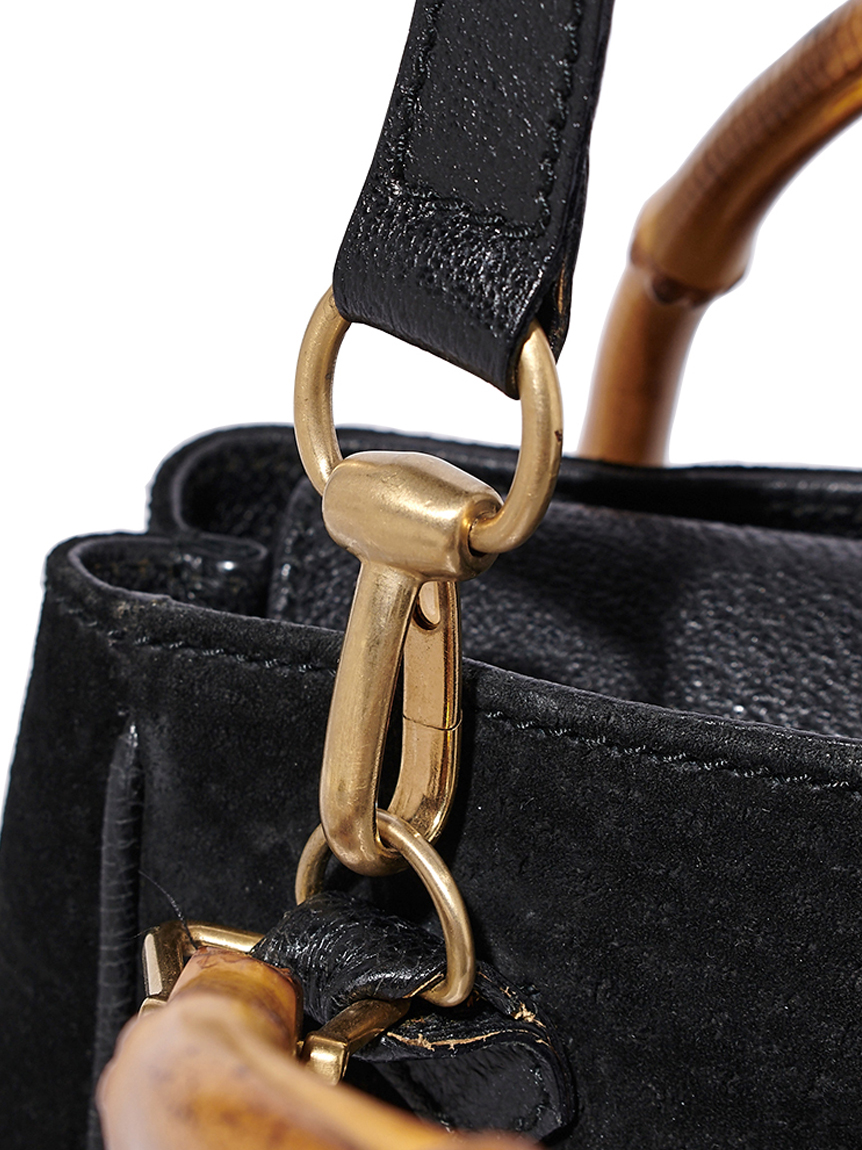 GUCCI バンブースエード2wayショルダー(ヴィンテージバッグ GUCCI バンブースエード2wayショルダー(ヴィンテージバッグ